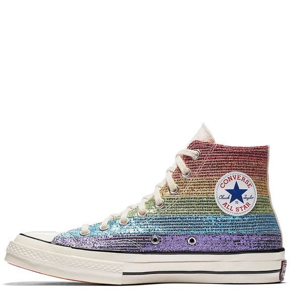Converse | Shoes | Converse Pride X Miley Cyrus 65m859w Chuck 7 Rainbow High Top Sneaker | Poshmark